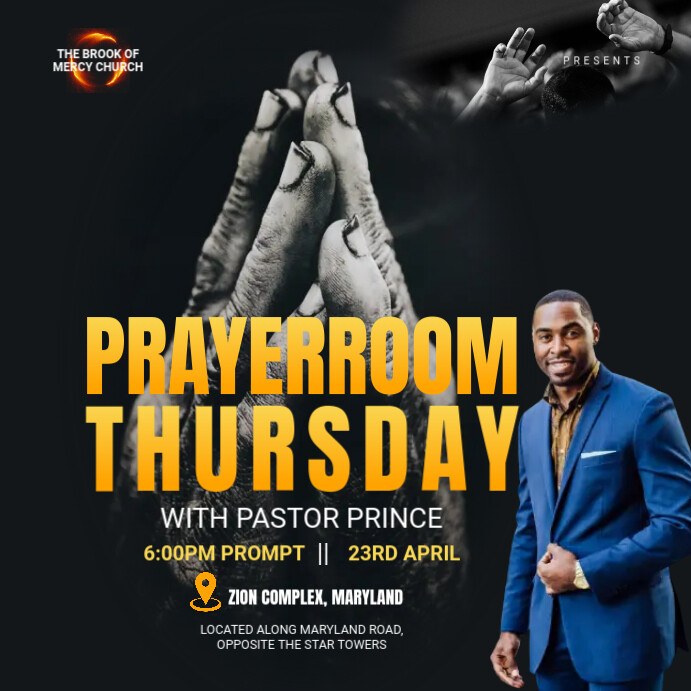 Prayer Service Poster Template | PosterMyWall