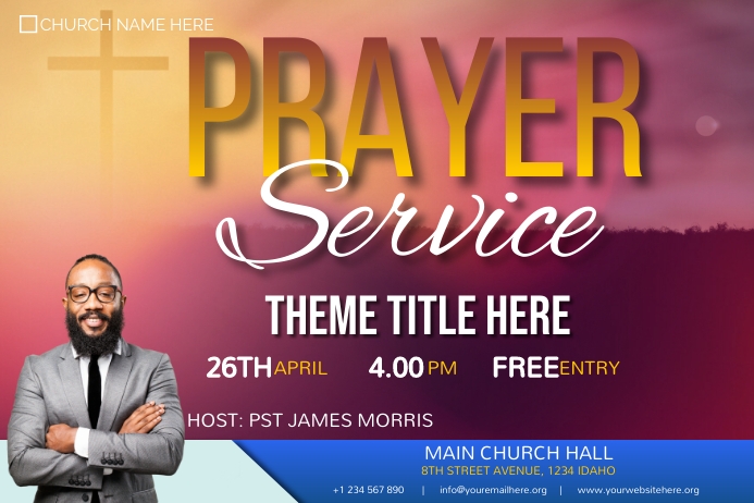 Copy of PRAYER SERVICE POSTER | PosterMyWall