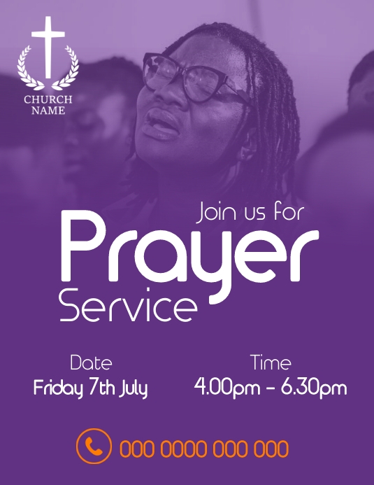 Plantilla de Prayer service poster | PosterMyWall