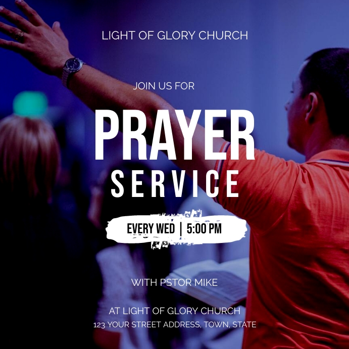 PRAYER SERVICE POSTER Template | PosterMyWall