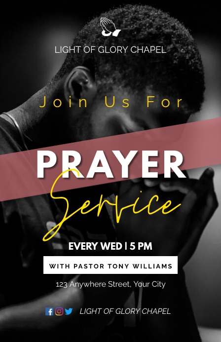 Poster Ng Serbisyo Sa Panalangin Template | PosterMyWall