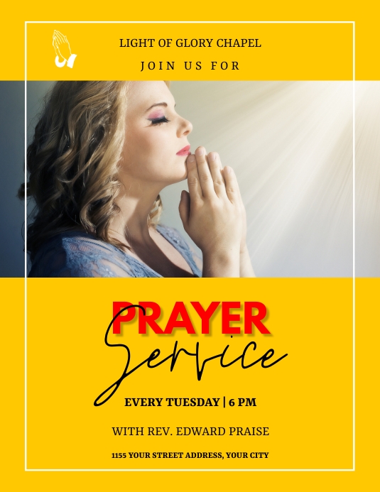 Copy of PRAYER SERVICE POSTER | PosterMyWall