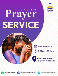 PRAYER SERVICE POSTER Template | PosterMyWall