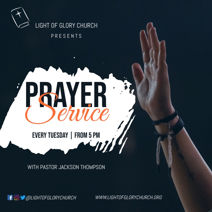 Plantilla de PRAYER SERVICE POSTER | PosterMyWall
