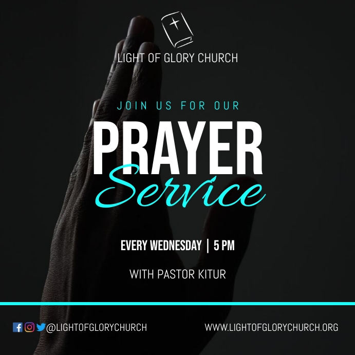 PRAYER SERVICE POSTER Template | PosterMyWall