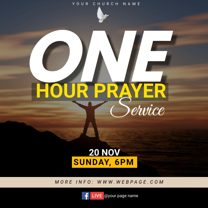prayer service Template | PosterMyWall
