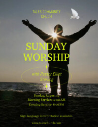 sunday prayer service Template | PosterMyWall