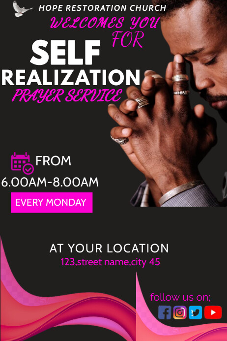 prayer service template | PosterMyWall