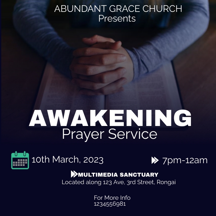 Copy of prayer service template | PosterMyWall