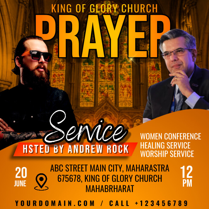 prayer service/worship night Template | PosterMyWall