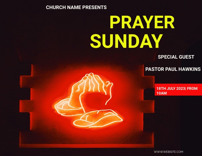 Plantilla de Prayer Sunday | PosterMyWall