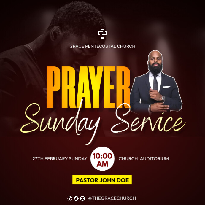 Plantilla de Oración Dominical | PosterMyWall