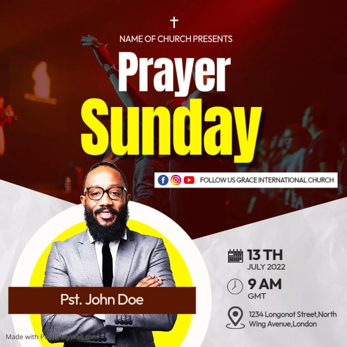 PRAYER SUNDAY FLYER Template | PosterMyWall
