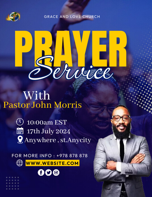 Prayer sunday service Template | PosterMyWall