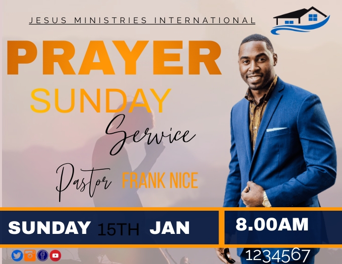 PRAYER SUNDAY SERVICE Template | PosterMyWall
