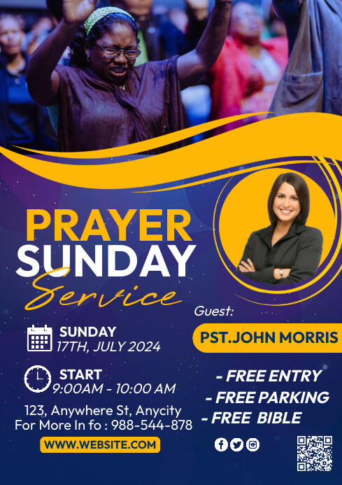 Prayer sunday service Templat | PosterMyWall