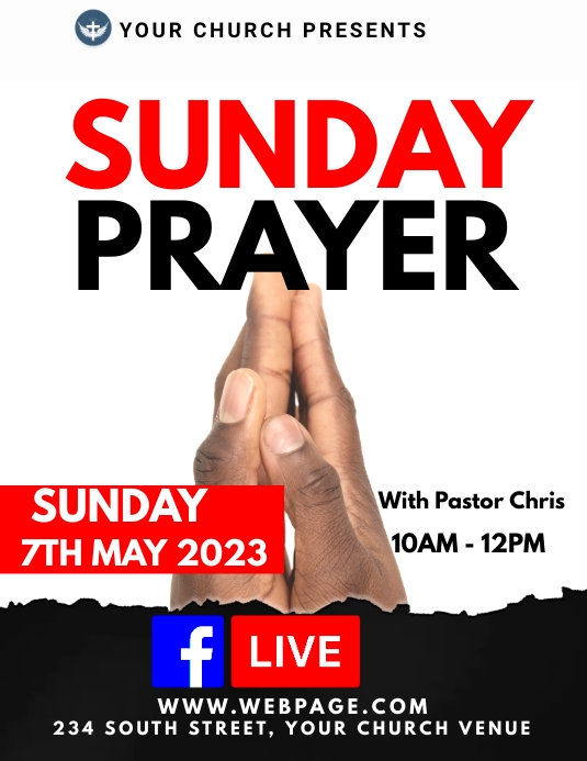 Prayer sunday Template | PosterMyWall