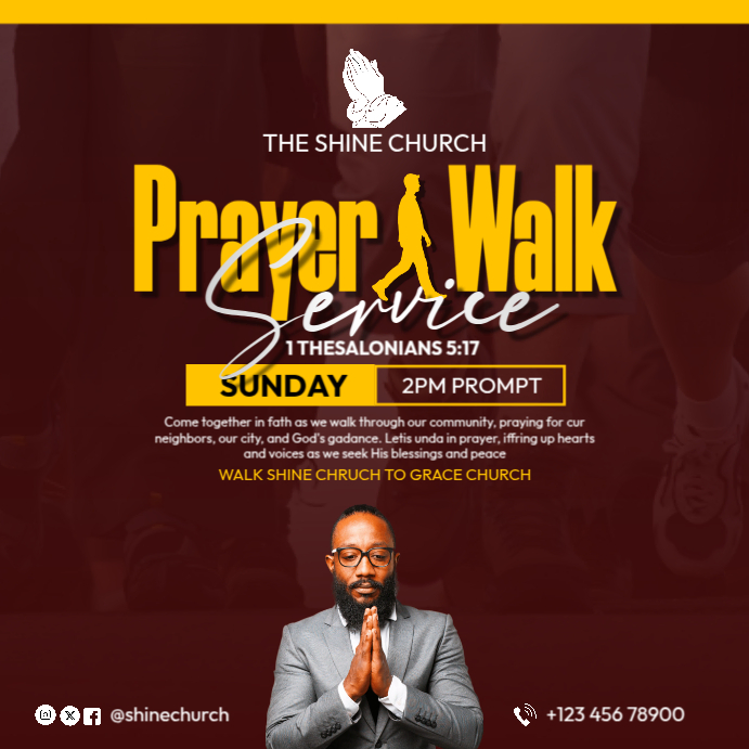 Prayer Walk Service Template | PosterMyWall