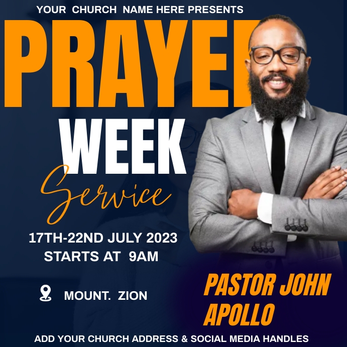 Plantilla de prayer week service | PosterMyWall