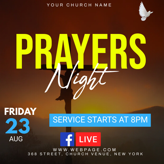 Modèle prayers night | PosterMyWall