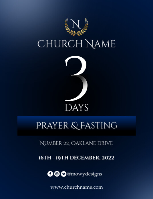 Copy of Praying and Fasting Church Flyer | PosterMyWall