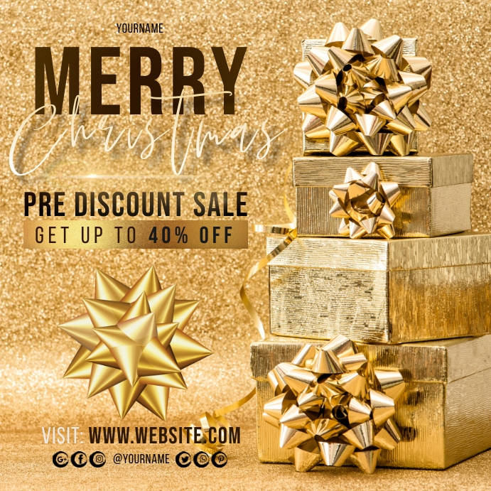 Copy of PRE christmas sale ad design template | PosterMyWall