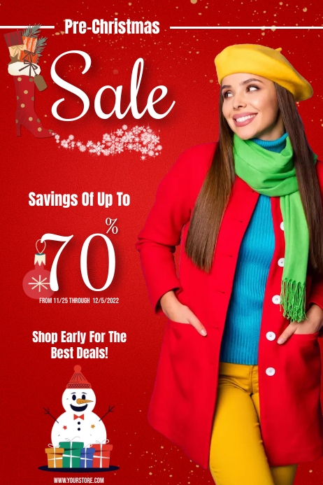 PRE-CHRISTMAS SALE BANNER Template | PosterMyWall