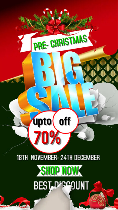 PRE- Christmas Sales Template | PosterMyWall