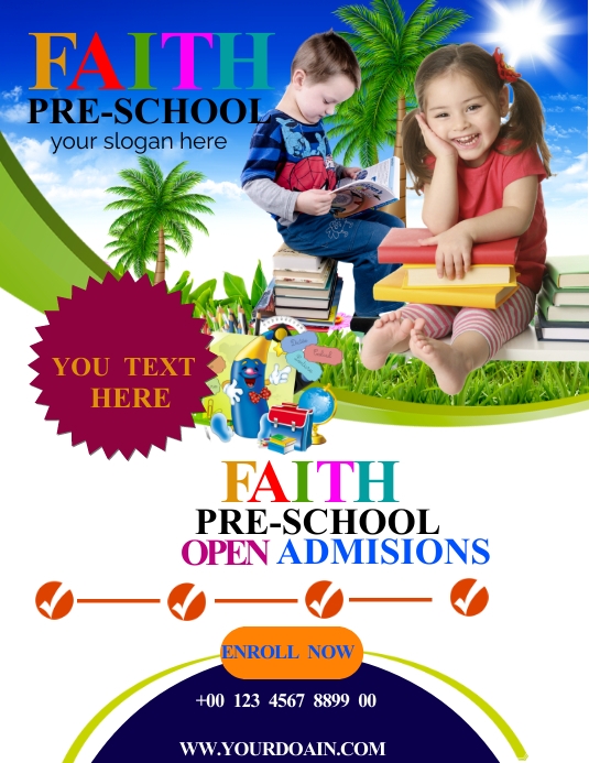 Pre School Flyer Template | PosterMyWall