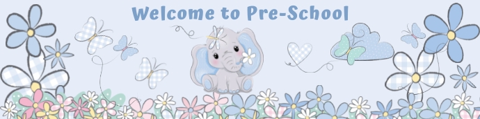 Pre-School Google Classroom Banner Template | PosterMyWall