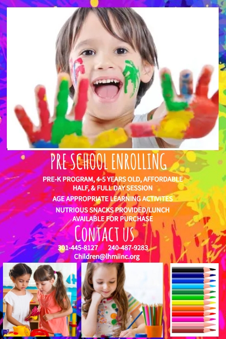 PRE SCHOOL POSTER TEMPLATE | PosterMyWall