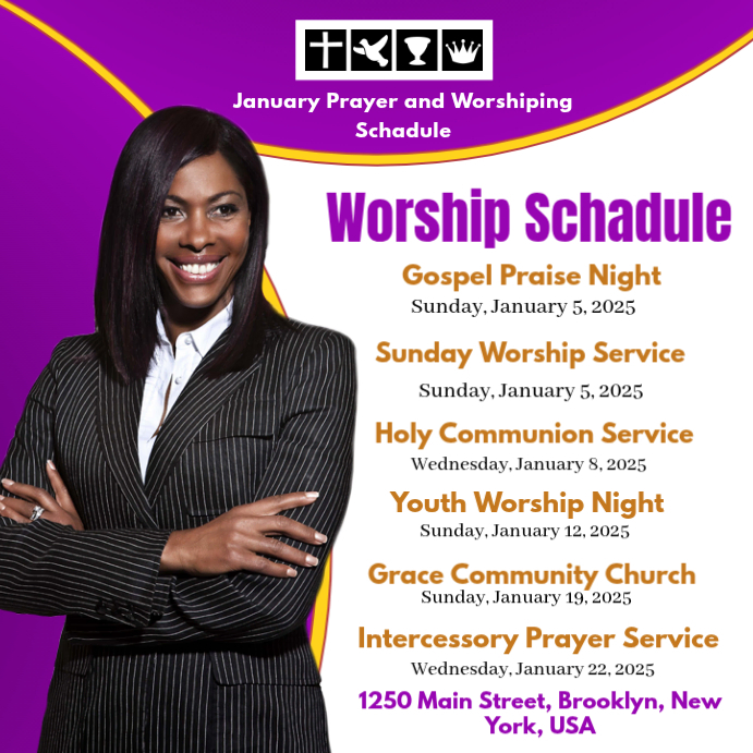preaching schedule Template | PosterMyWall
