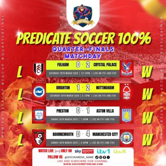 Copy of PREDICATE SOCCER 100% BET ONLINE | PosterMyWall
