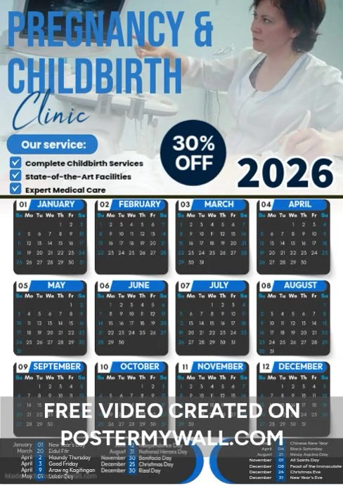 Pregnancy and Childbirth Calendar Template | PosterMyWall