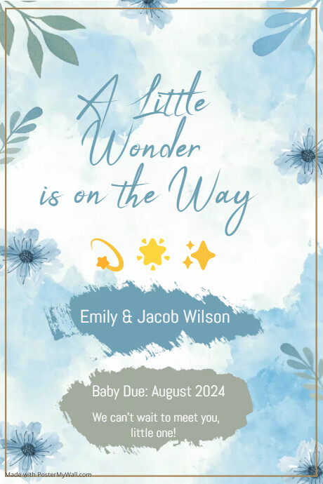 Pregnancy Announcement Template | PosterMyWall