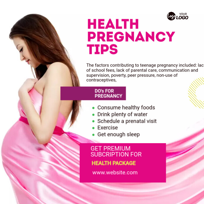 Pregnancy Health Tips Template | PosterMyWall