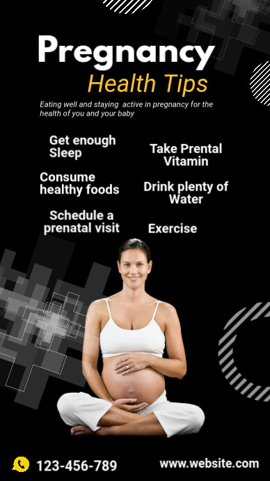 Pregnancy Health Tips Template | PosterMyWall