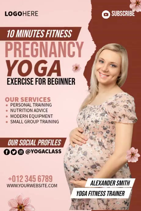 Pregnancy Yoga Class Template | PosterMyWall