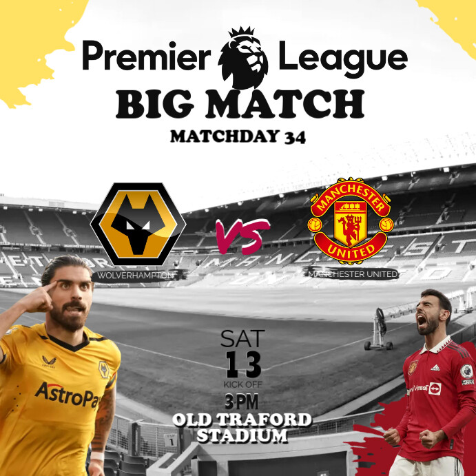 PREMIER LEAGUE BIG MATCH SCHEDULE Template | PosterMyWall