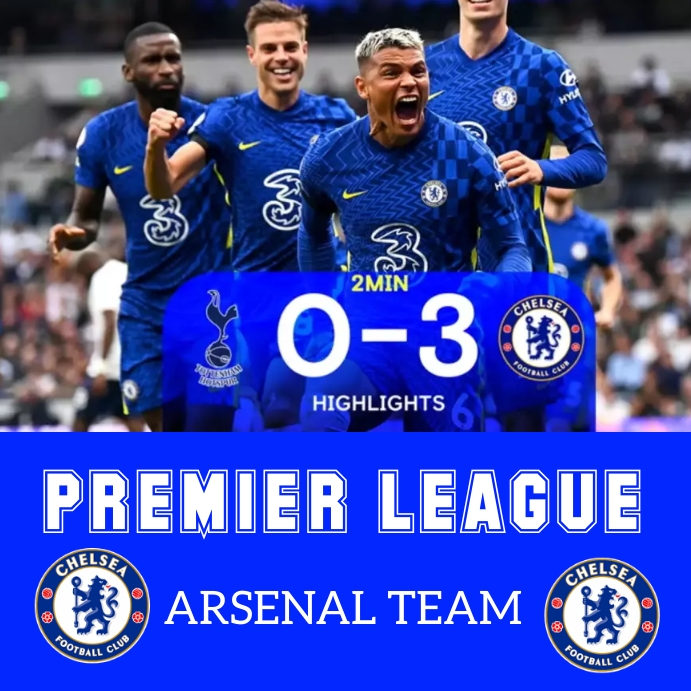 PREMIER LEAGUE CHELSEA TEAM POSTER TEMPLATE | PosterMyWall