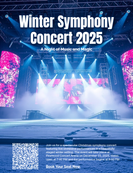 Plantilla de Premium Christmas Concert Flyer Template for Holiday Music ...