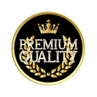 Premium Quality Gold Badge Logo Template | PosterMyWall
