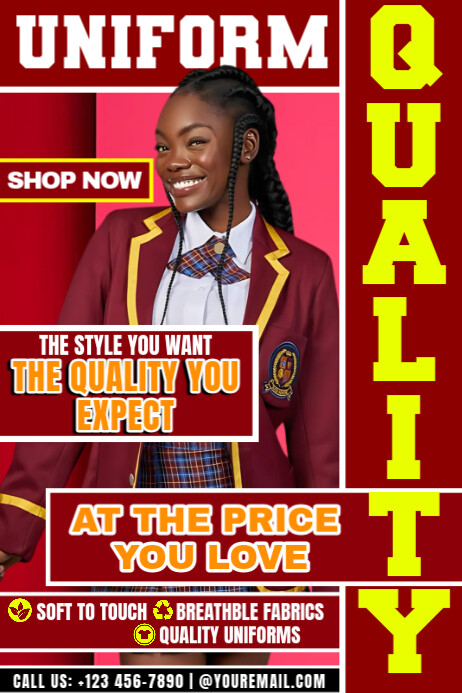 Premium School Uniforms – Style, Comfort, Quality Template | PosterMyWall