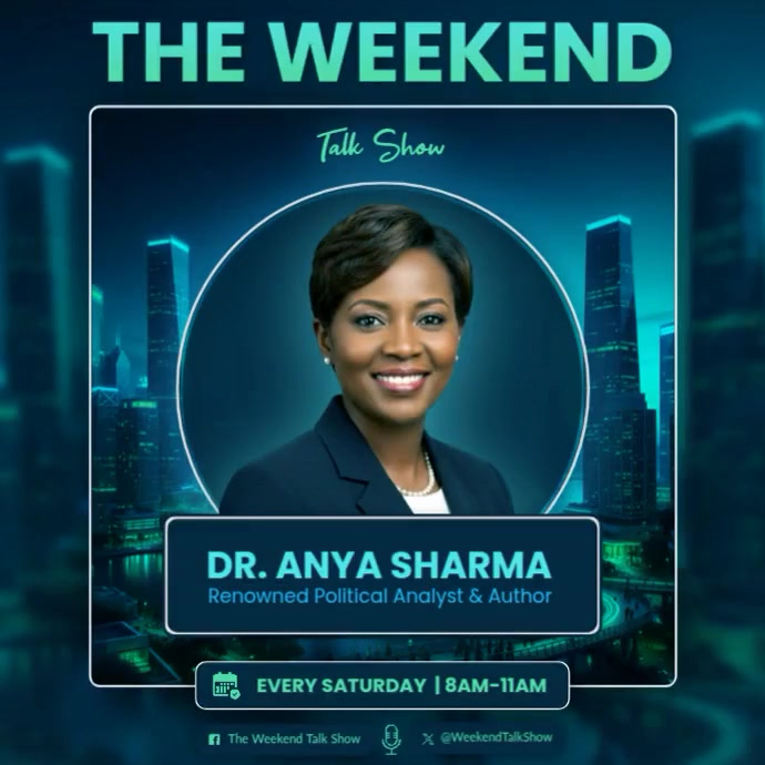Premium Weekend Talk Show Video Template – Modern TV Host Layout ...