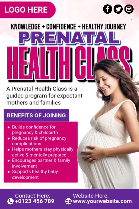 Copy of Prenatal Health Class | PosterMyWall