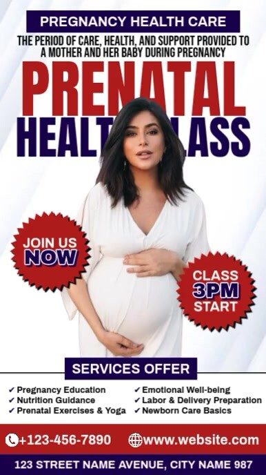 Prenatal Health Class Template | PosterMyWall