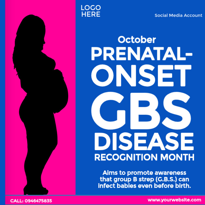 Prenatal-onset GBS Disease Recognition Month templaat | PosterMyWall