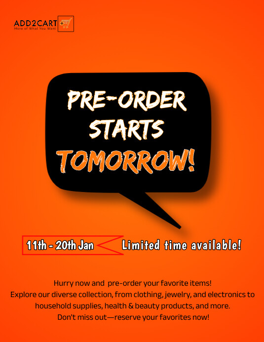 Preorder Flyer Template | PosterMyWall