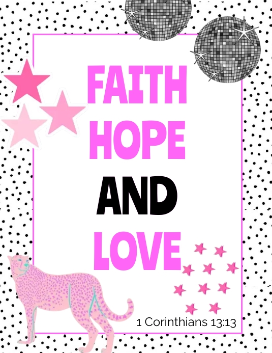 Copy of Preppy Disco Scripture classroom wall sign (1 | PosterMyWall