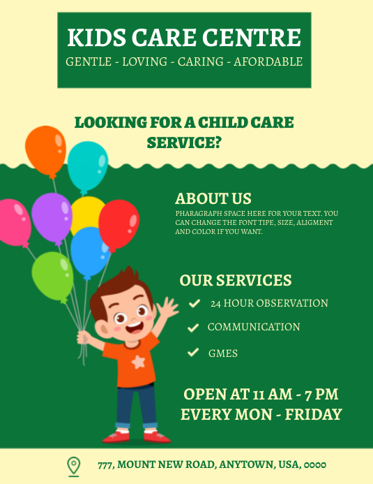 Copy Of Preschool Daycare Ad Event Flyer Template PosterMyWall Copy Of Preschool Daycare Ad Event Flyer Template PosterMyWall